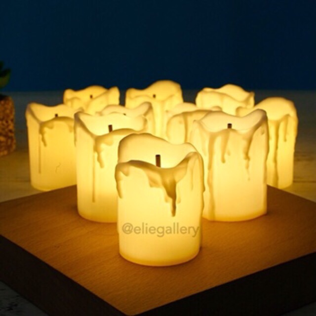 Jual Lilin Elektrik Motif Lelehan / Smokeless Candle / LED Electric ...