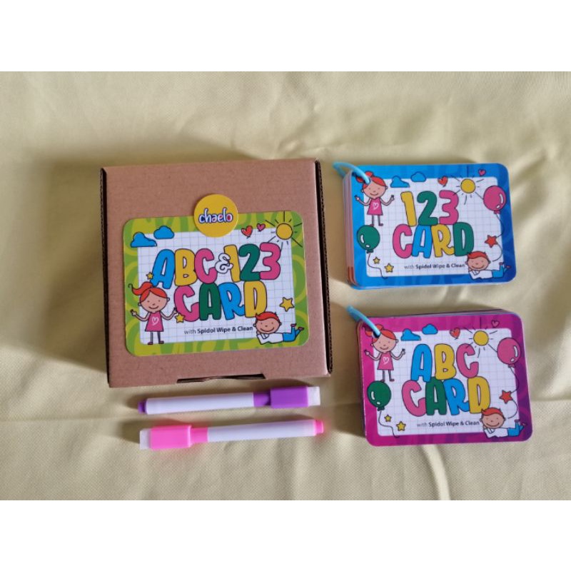 Jual Kartu Huruf Angka Alphabet Number Card belajar menulis berhitung ...