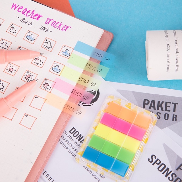 Jual Sticky Notes / Index Tab Penanda Warna Warni Cerah Deli | Shopee ...