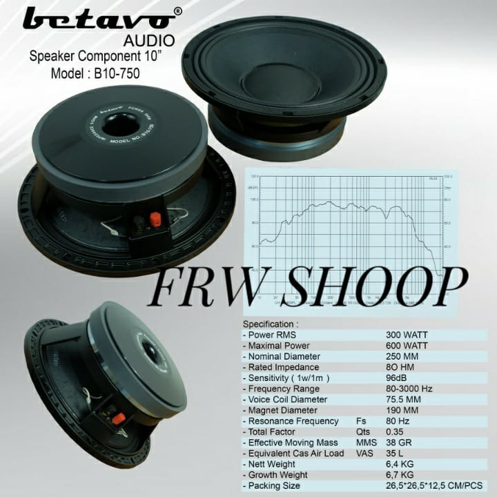 Jual SPEAKER KOMPONEN BETAVO B10 750 / B 10 750 / B10750 AUDIO PRO ...