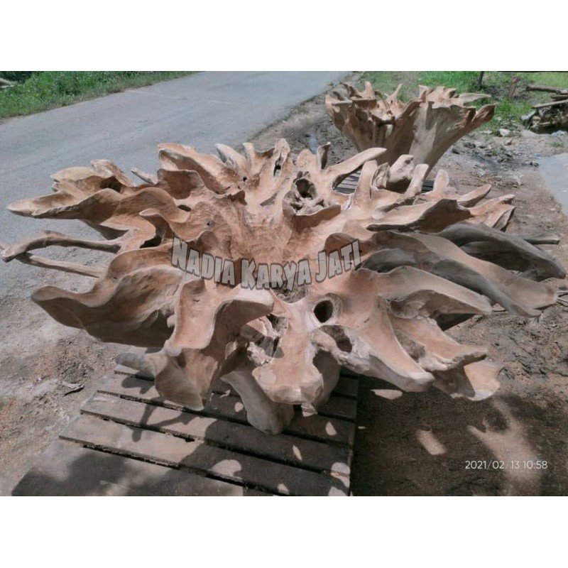 Jual MEJA MAKAN AKAR JATI - MEJA AKAR JATI | Shopee Indonesia