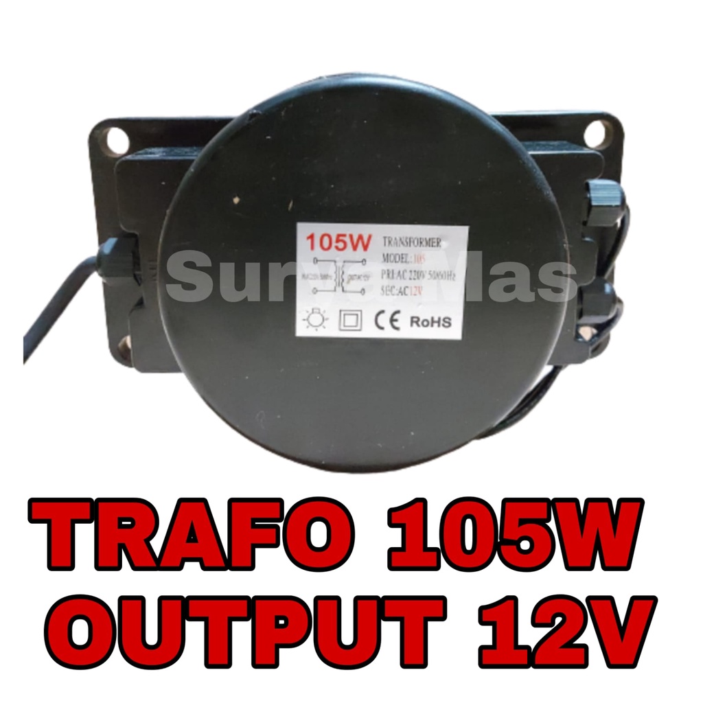 Jual Trafo Outdoor 105w 12v Adaptor Lampu 12v 105 Watt | Shopee Indonesia