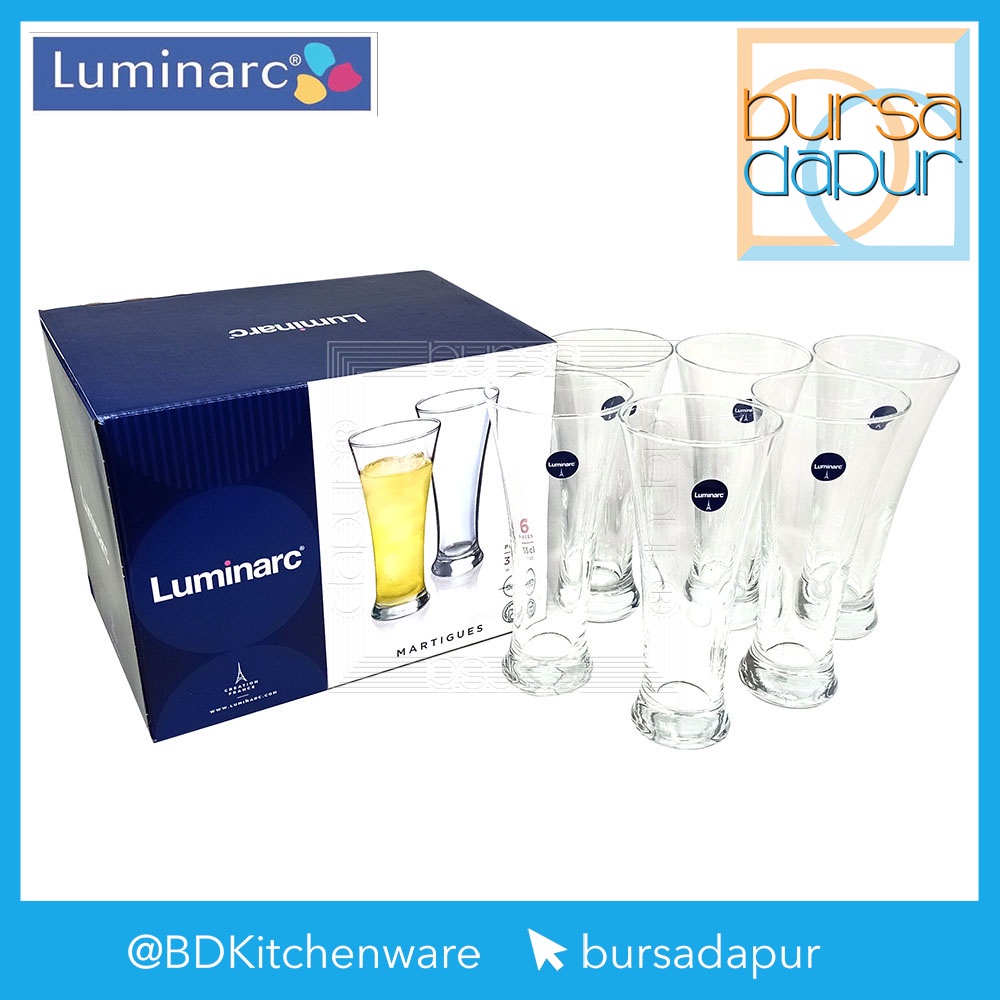 Jual Luminarc Martiques Pilsner Glass 33 cl / Gelas Cocktail [330 ml/ 6 ...