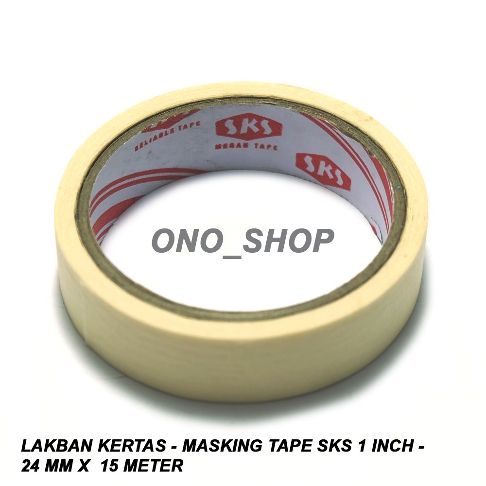 Jual Lakban Kertas - Masking Tape SKS 1 Inch - 24 mm x 15 Meter ...