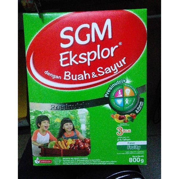 Jual SGM Eksplor Buah Dan Sayur 3 Plus 3-5 Tahun 800 Gram | Shopee ...