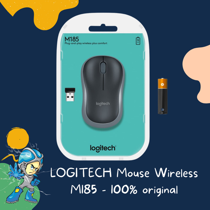 Jual LOGITECH Mouse Wireless M185 - 100% original | Shopee Indonesia
