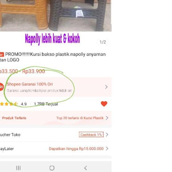 Jual PROMO!!!!!!!Kursi bakso plastik napolly anyaman rotan LOGO 100 ...