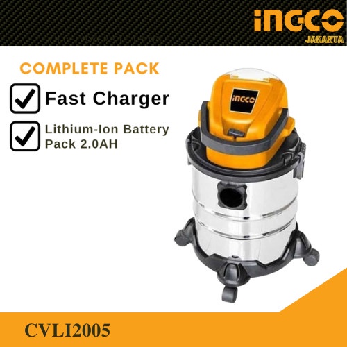 Jual VACUUM CLEANER CORDLESS 20V VACUM CLEANER 20L PACK 2.0A INGCO ...