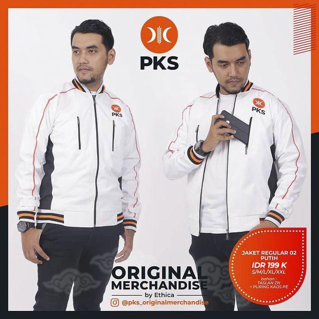 Jual PKS Merchandise Jaket PKS Regular 02 Putih Logo Baru | Shopee ...