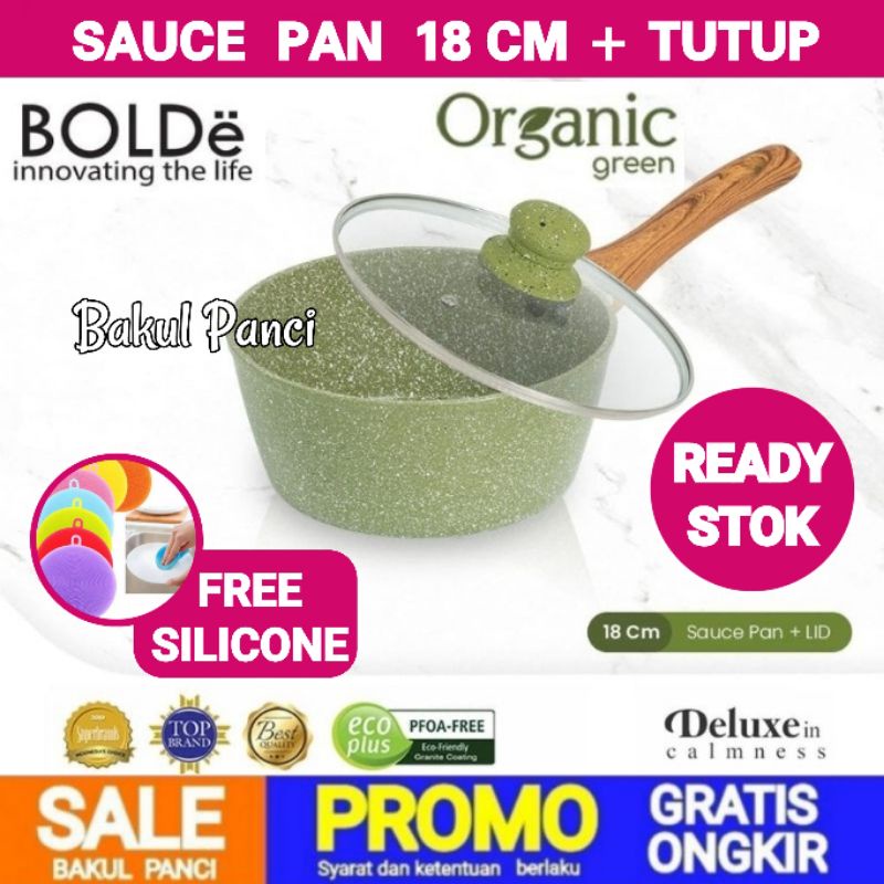 Jual BOLDe ORGANIC GREEN PAN SET 5 PCS - WAJAN PANCI SUPER PAN GRANITE ...