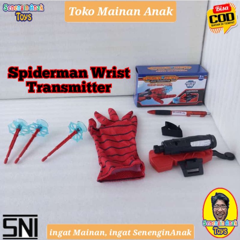 Jual Mainan Spiderman sarung tangan dan senjata launcher jaring web ...