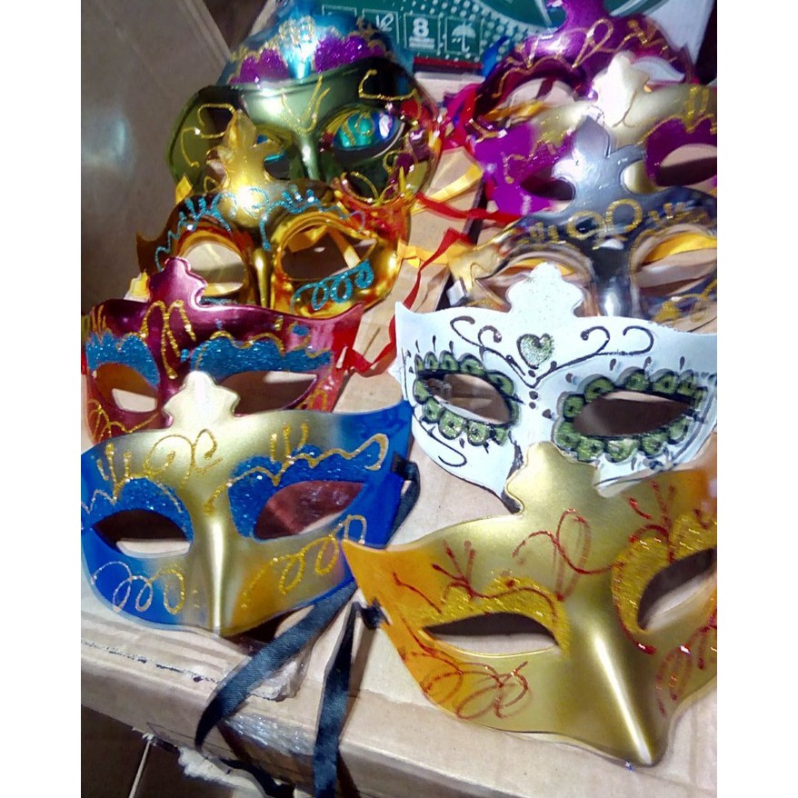 Jual KEPERLUAN PESTA TOPENG MOTIF ELEGANT GLITTER TOPENG MUKA ACARA ...