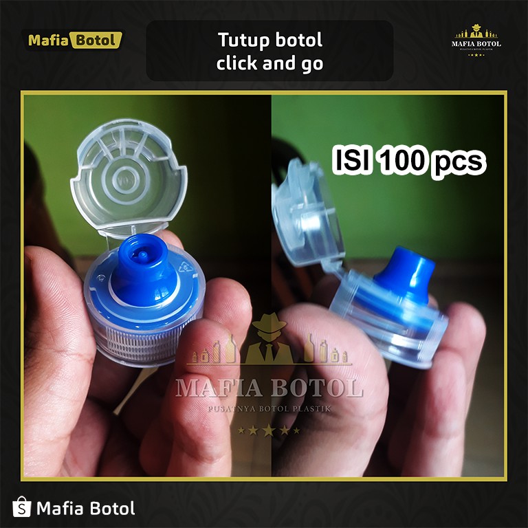 Jual Tutup botol minum aqua cucut fliptop click and n go snap mineral ...