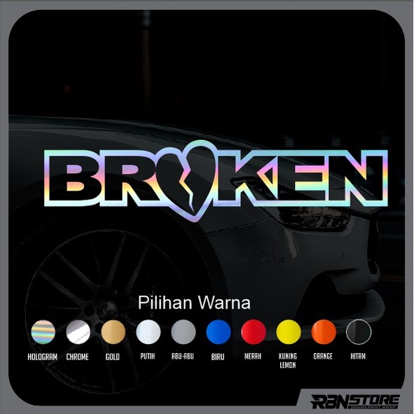Jual STIKER BROKEN JDM HOLOGRAM DAN WARNA SOLID CUTTING STICKER JDM ...