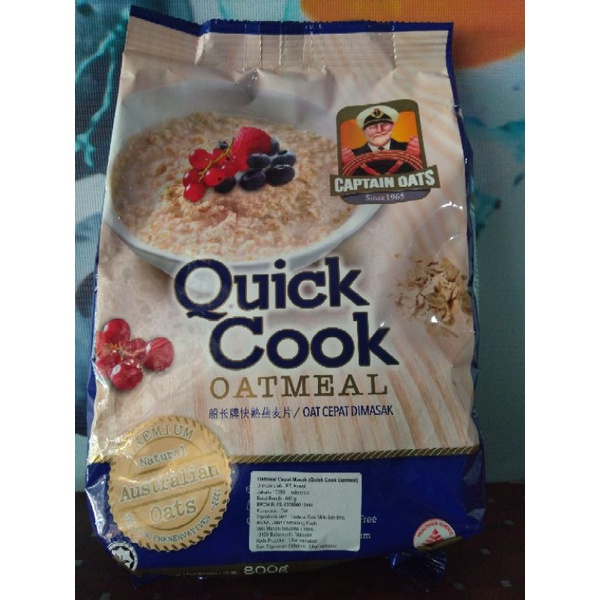 Jual Captain Oat Quick Cook Oatmeal murah enak packing ori 800g ...