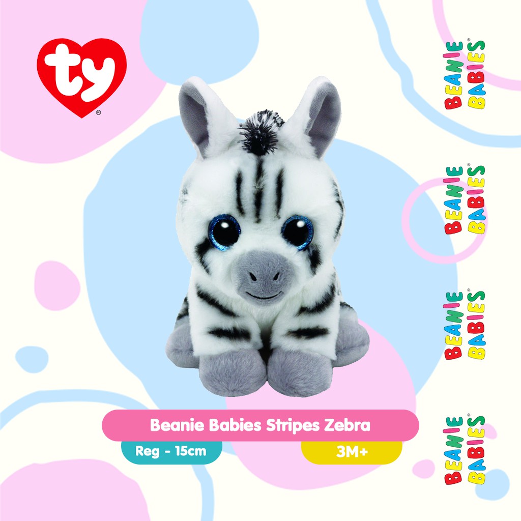Jual Ty Toys Beanie Babies Stripes Zebra R - Boneka Zebra Anak | Shopee ...