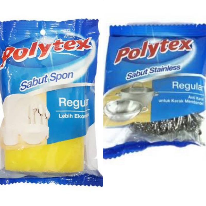 Jual Polytex sabut spons / sabut stainless cuci piring | Shopee Indonesia