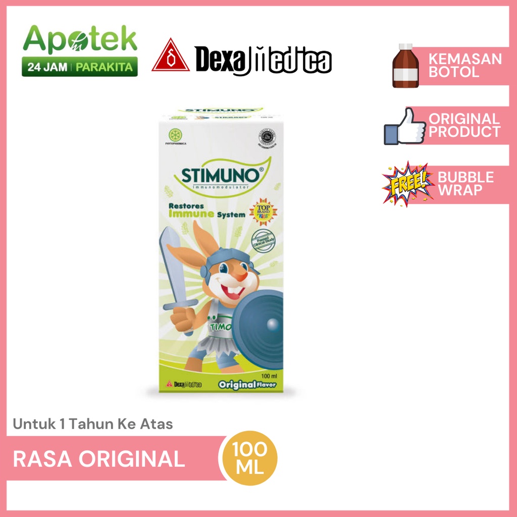 Jual Stimuno Sirup Untuk Daya Tahan Tubuh Rasa Original/ Rasa Anggur ...