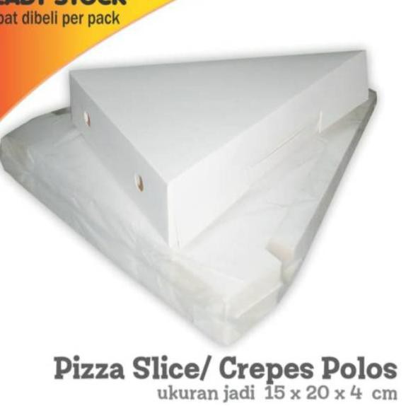 Jual Star Box Pizza Slice / Crepes POLOS 20x15x4 cm (50 pcs ) | Shopee Indonesia