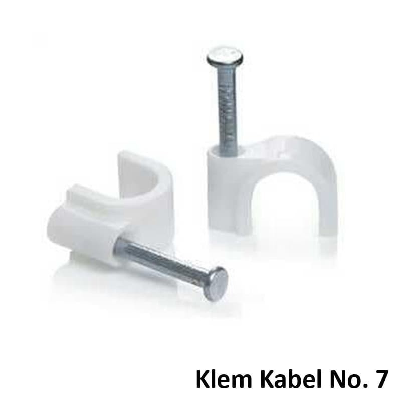 Jual Klem Jepit Kabel 7 mm MEET Round Cable Clips Clamp DIJAMIN PAKU ...