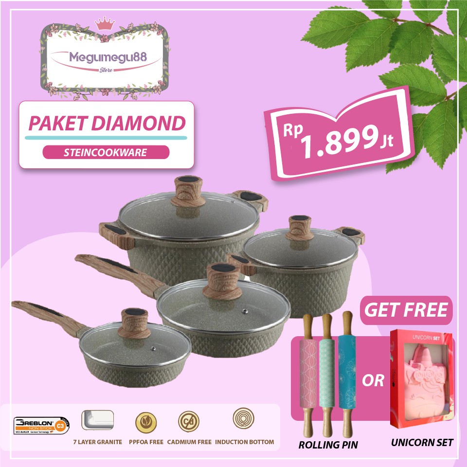 Jual STEINCOOKWARE / STEIN COOKWARE PAKET DIAMOND SERIES ( CASSEROLE 20 ...