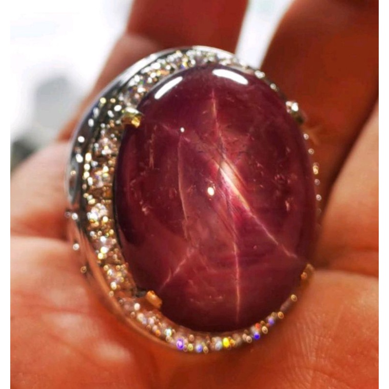 Jual Natural Batu Permata Ruby Star Burma Jumbo | Shopee Indonesia