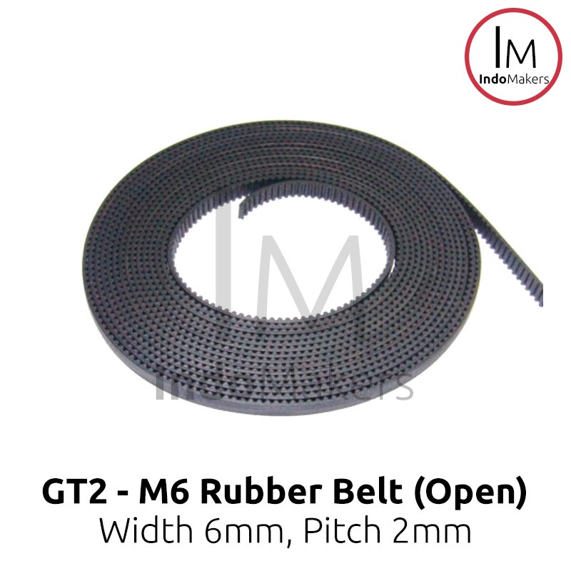 Jual GT2 Timing Belt GT2 M6 Belt Pitch 2mm Width 6mm | Shopee Indonesia