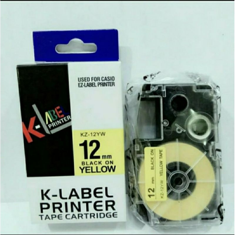 Jual Refill K LABEL Printer 12mm - use Compatible Casio EZ Label Tape ...