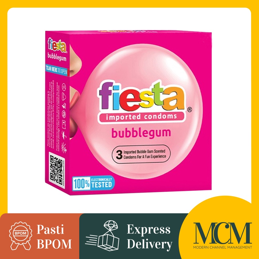 Jual Kondom Fiesta Bubble Gum isi 3 Pcs - Kondom Rasa Permen Karet ...