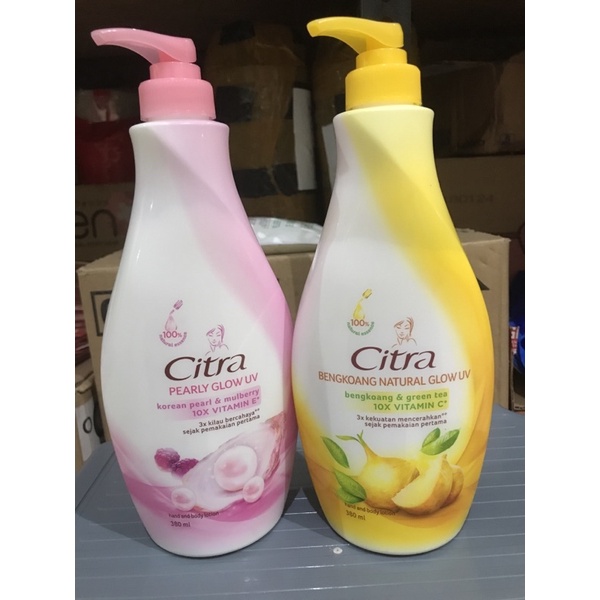 Jual Citra JUMBO PUMP/POMPA Hand Body Lotion Glowing / Pearly White Uv White Uv 380Ml | Shopee ...