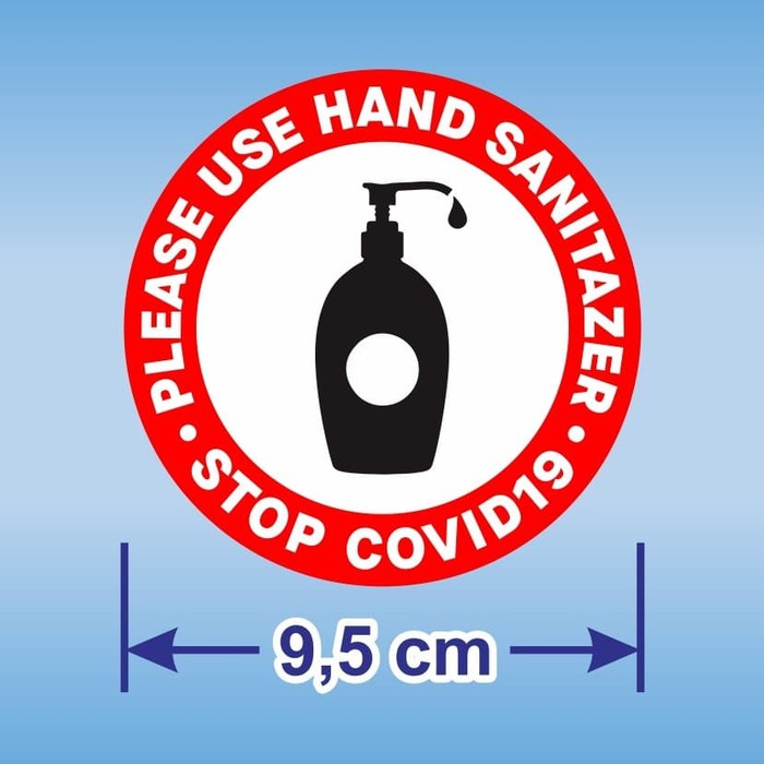 Jual Sticker Sign Please Use Hand Sanitizer Stop Covid 19 stiker ...