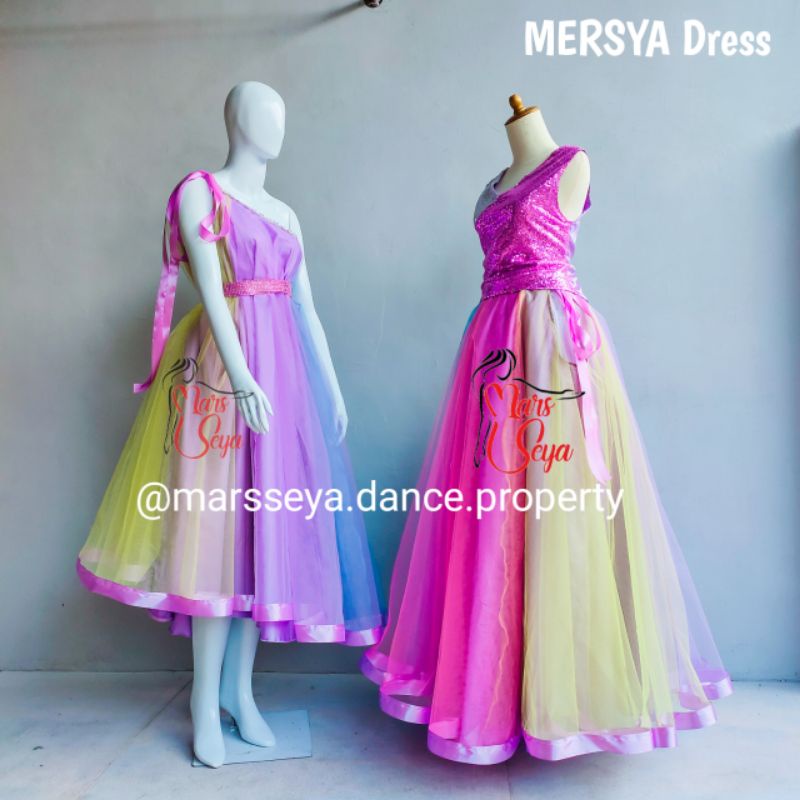 Jual Dress Tari Tamborin Natal Gereja Mersya Pita | Shopee Indonesia