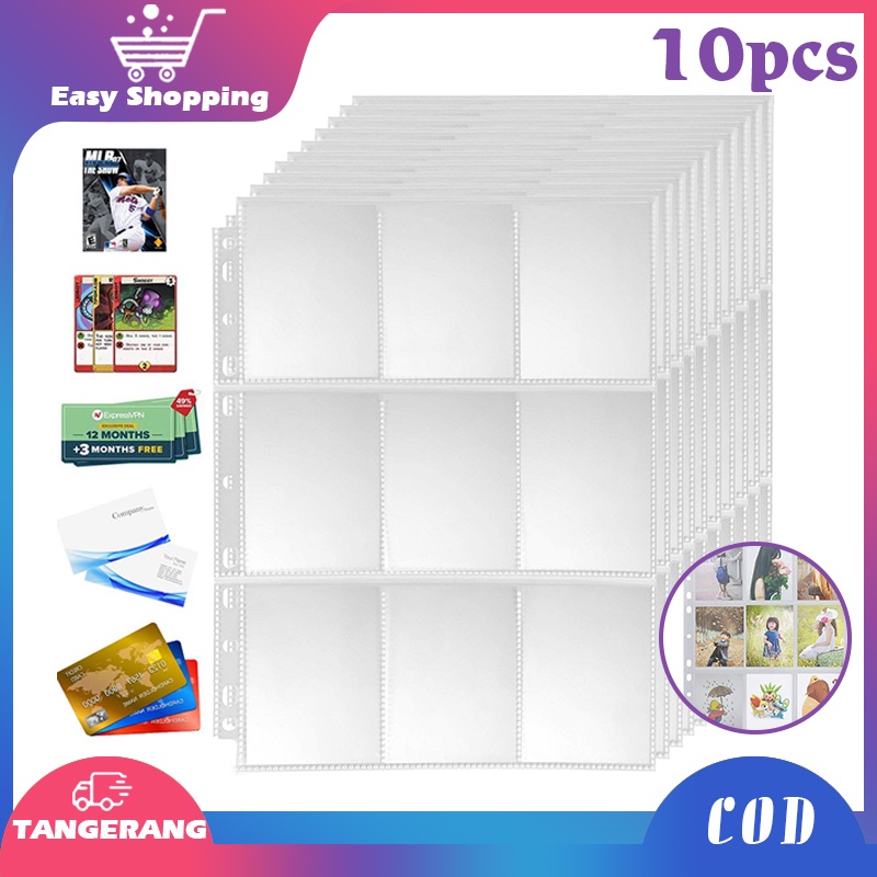 Jual 10pcs 9 Pockets A4 Binder Sleeve Clear Sleeve Photocard A4 Sleeves ...