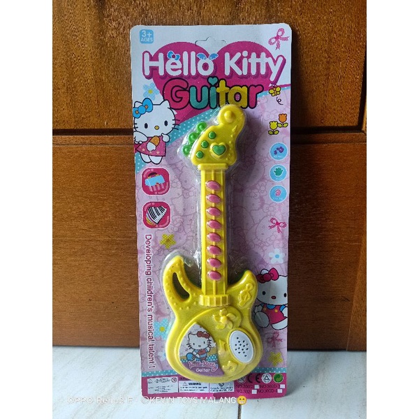 Jual 300D - 5 MAINAN GITAR ANAK BENTUK HELLO KITTY BATERAI / MAINAN ...