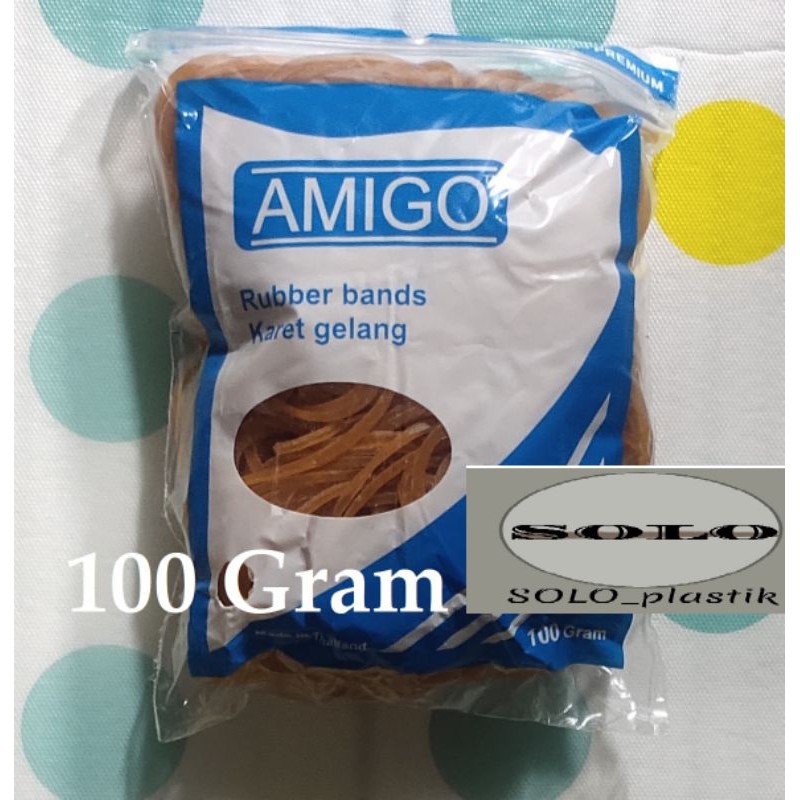 Jual Karet gelang Amigo dan smile 100 gram / karet gelang kuning ...