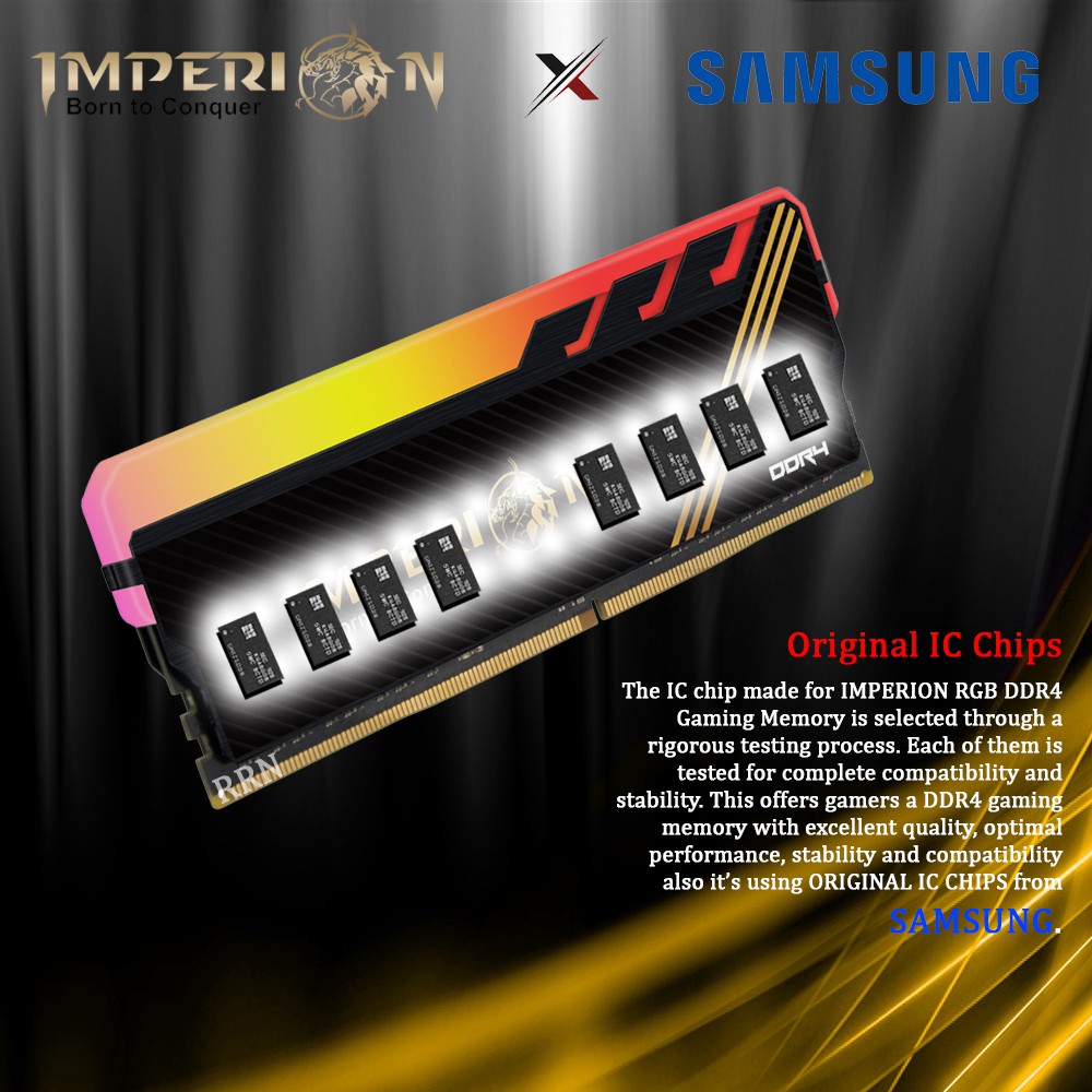 Jual RAM PC IMPERION RGB DDR4 16GB PC 25600 / 3200MHz (2X8GB)KIT RAM ...