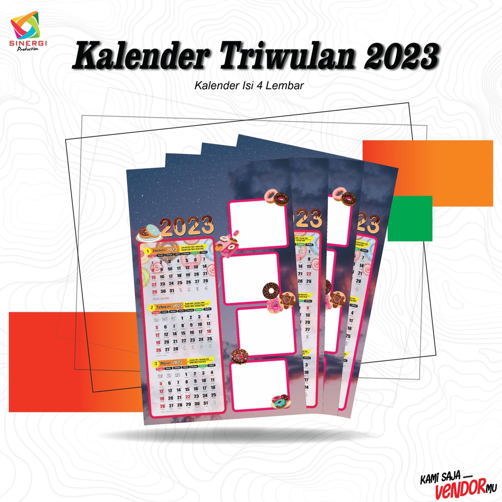 Jual KALENDER 2023 TRIWULAN CUSTOM foto | Shopee Indonesia