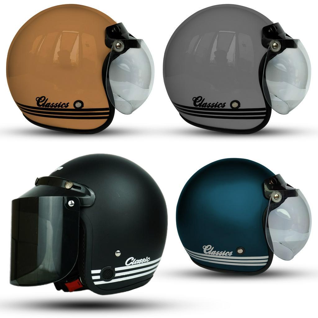 Jual Helm Bogo Classic Full Leher / Helm Untuk Pria Dan Wanita Dewasa ...
