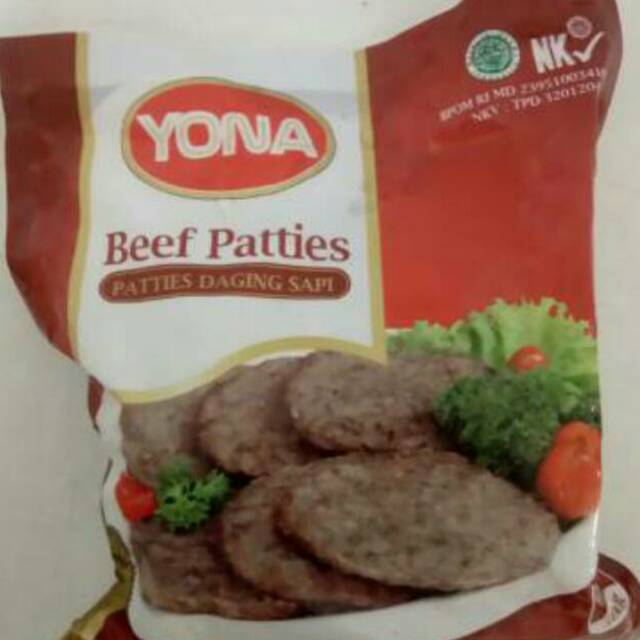 Jual YONA Beef Patties (Patties Daging Sapi) 500gr 10pcs | Shopee Indonesia