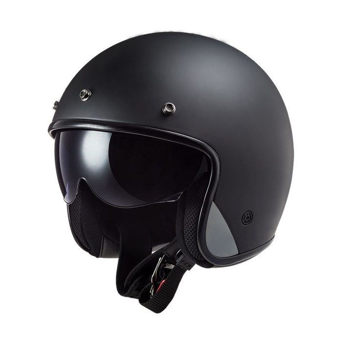 Jual Helm LS2 Of601 Bob Solid Matt Black | Shopee Indonesia