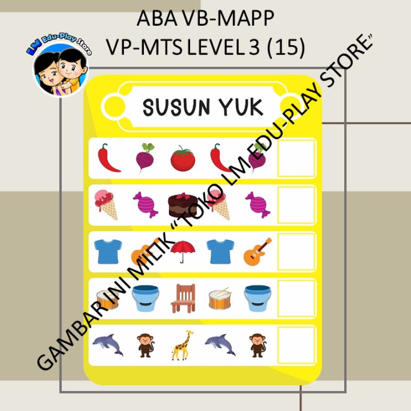 Jual Kartu Belajar ABA VB-MAPP VP-MTS Level 3 (15) | Shopee Indonesia