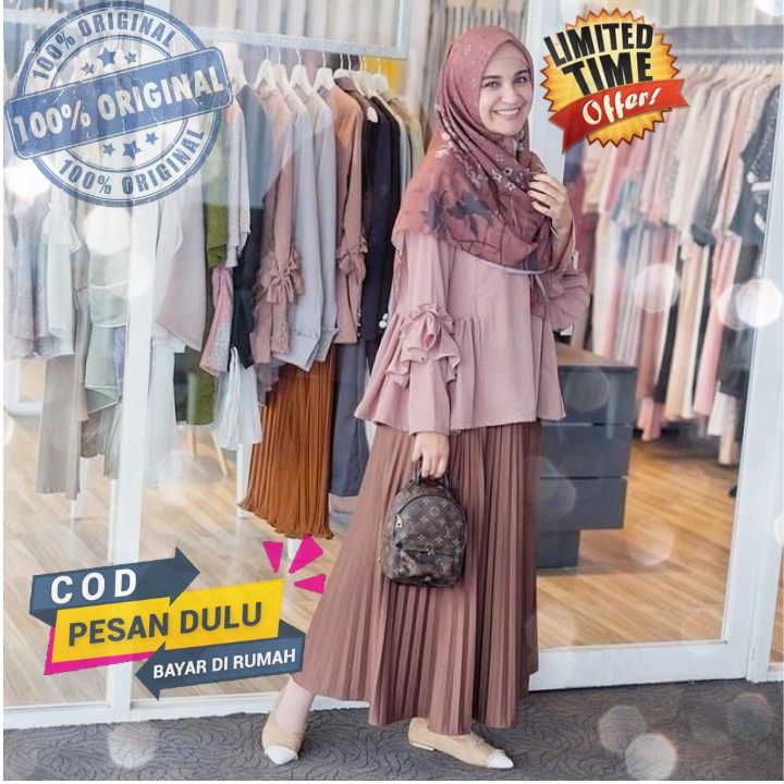 Jual ( BAYAR DI TEMPAT )ROK PLISKET PANJANG PREMIUM TEBAL MURAH - ROK WANITA MUSLIMAH | Shopee ...