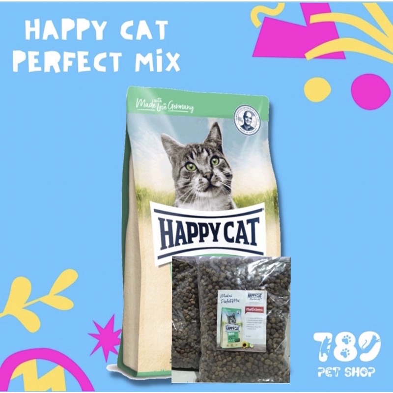 Jual HAPPY CAT MINKAS PERFECT MIX - REPACK 1KG - MAKANAN KUCING ...