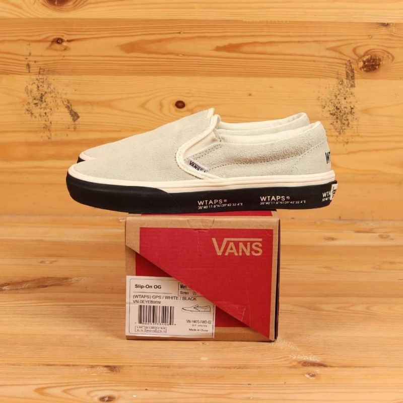 Jual Sepatu Vans Vault x WTAPS OG Classic Slip-On LX GPS White Black BNIB Original Premium ...