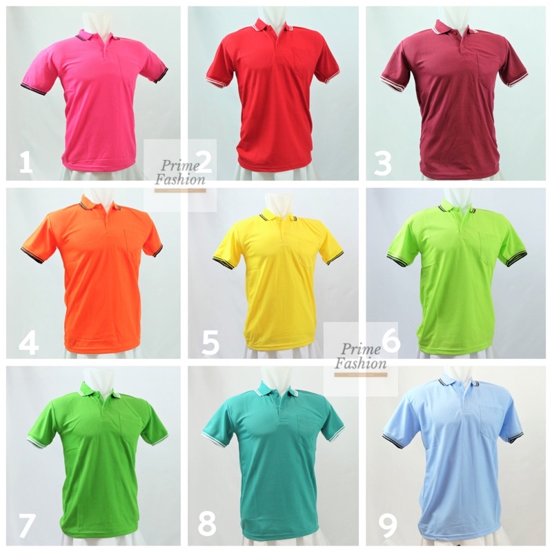 Jual S-XL No. 1-9 POLO LIS 190-200gsm / Polo Shirt / Kaos Kerah / Kaos ...