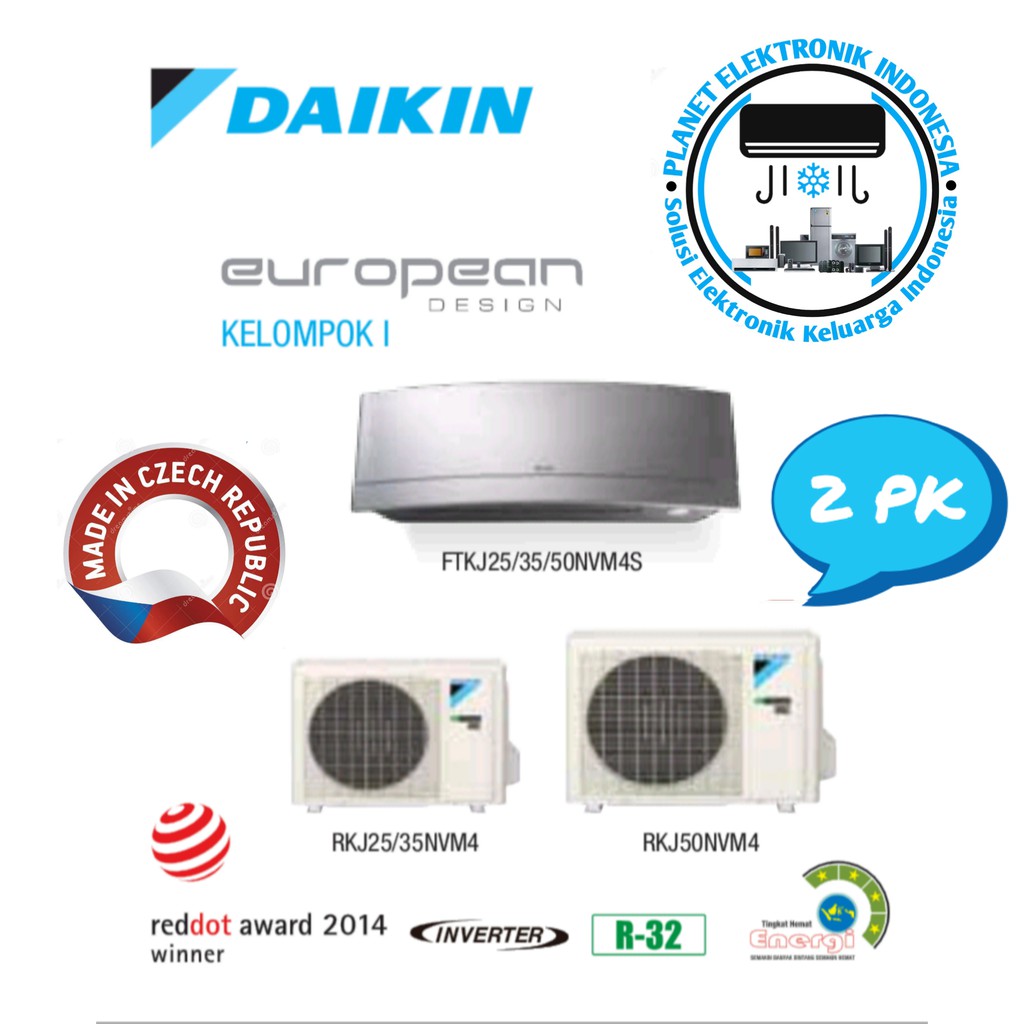 Jual AC DAIKIN EUROPEAN DESIGN 2 PK R32 TYPE FTKJ50 | Shopee Indonesia