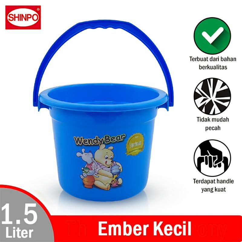 Jual Ember Plastik/Ember Kecil Mini Gagang Shinpo 0.5 galon | Shopee ...