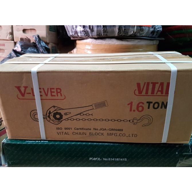 Jual VITAL LEVER BLOCK HOIST CHAIN BLOCK KAPASITAS 1.6 TON VITAL VR2 ...