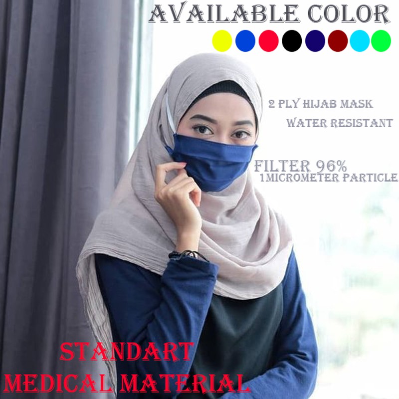 Jual Masker 2 PLY Hijab Kain Spunbond / Dua Lapis TIDAK BISA PILIH ...