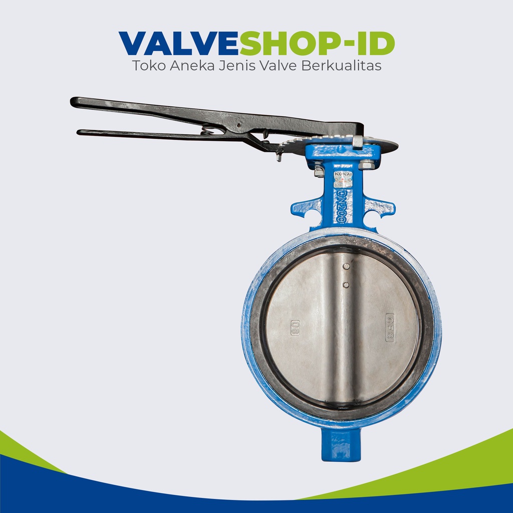 Jual Butterfly Valve Size 8 Inch Cast Iron JIS 10K / PN16 Seat EPDM ...